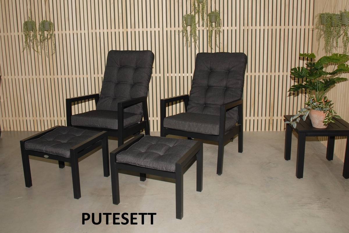 Support Alu putesett til hvilestolsett - melangesort, 4 puter - Atrium ...